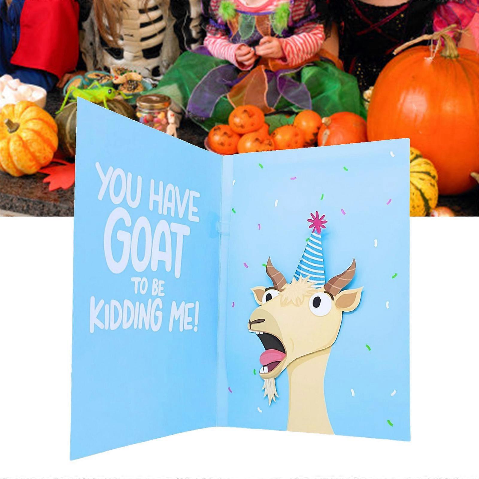 Screaming Goat Sound Birthday Card with Shaking Head Motion for Kids ...