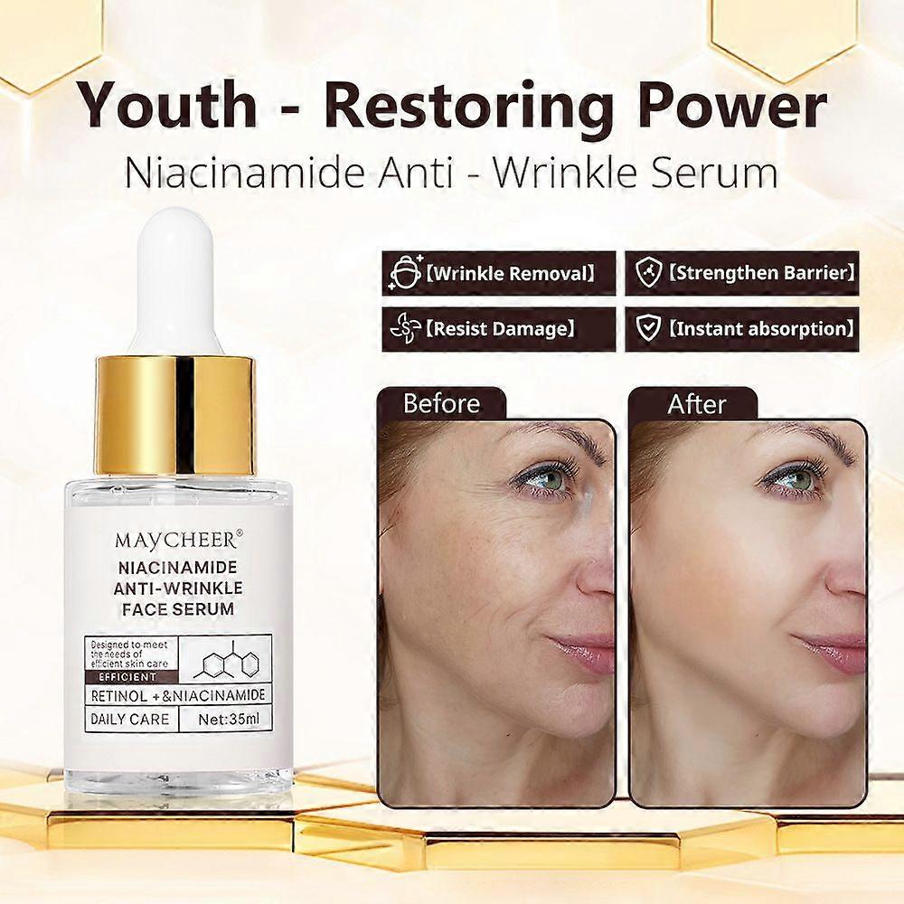 Niacinamide Anti-Wrinkle Face Serum with Retinol, 35ml Dual-Action ...