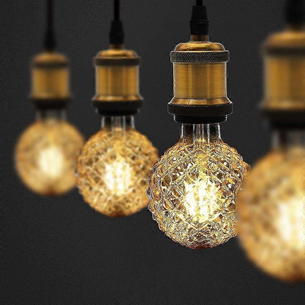 Vintage Amber Glass Led 4W 360Lumens Super Warm Yellow 220/240V E27 ...