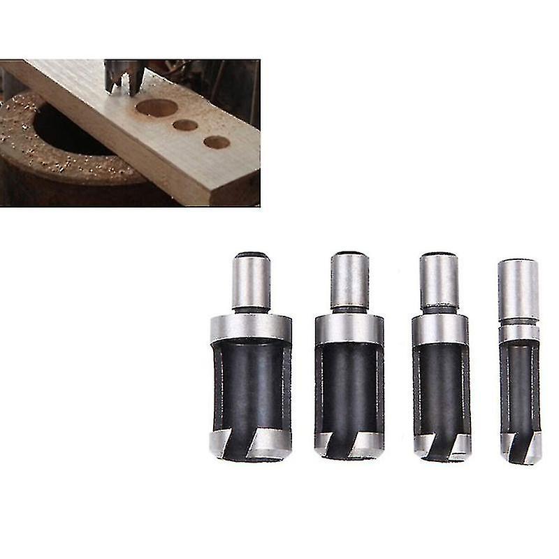 14 Pcs Wood Plug Hole Cutter Chamfered Plug Cutter Drill Bits Five-slot ...