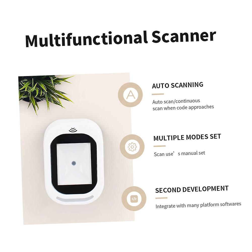 Wired Barcode Scanner Usb Versatile Scanning Hands-free Scan Qr Code ...