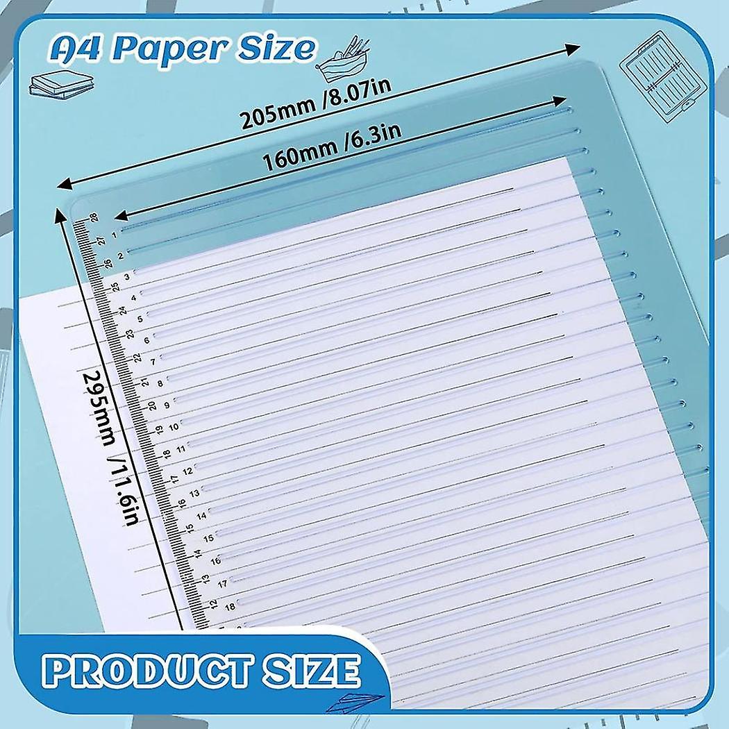 2 Pcs Straight Line Stencil 28 Cm Scale Calligraphy Template For ...