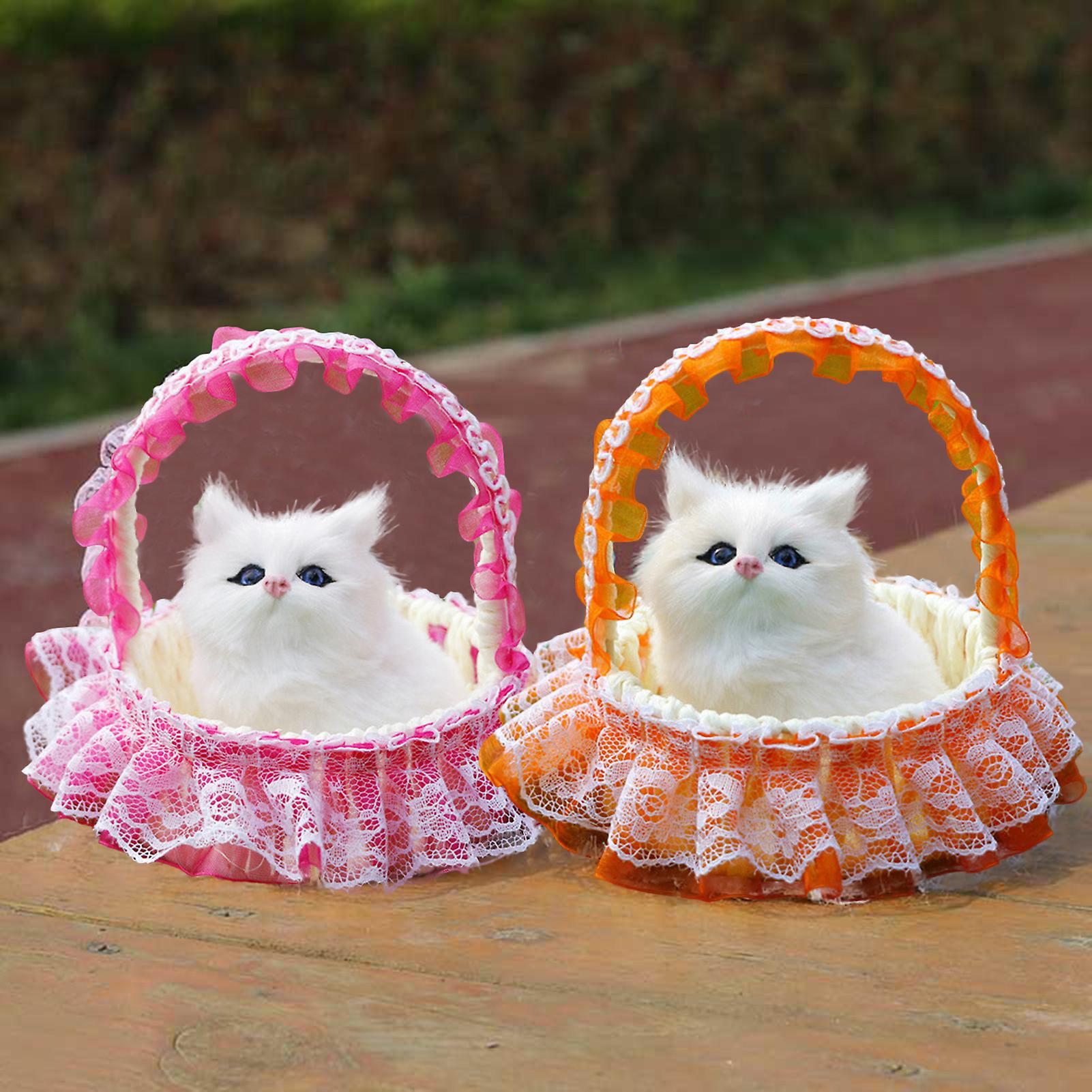 Simulation Cat Model Vivid Sounding Kitten Doll Lovely Miniature ...