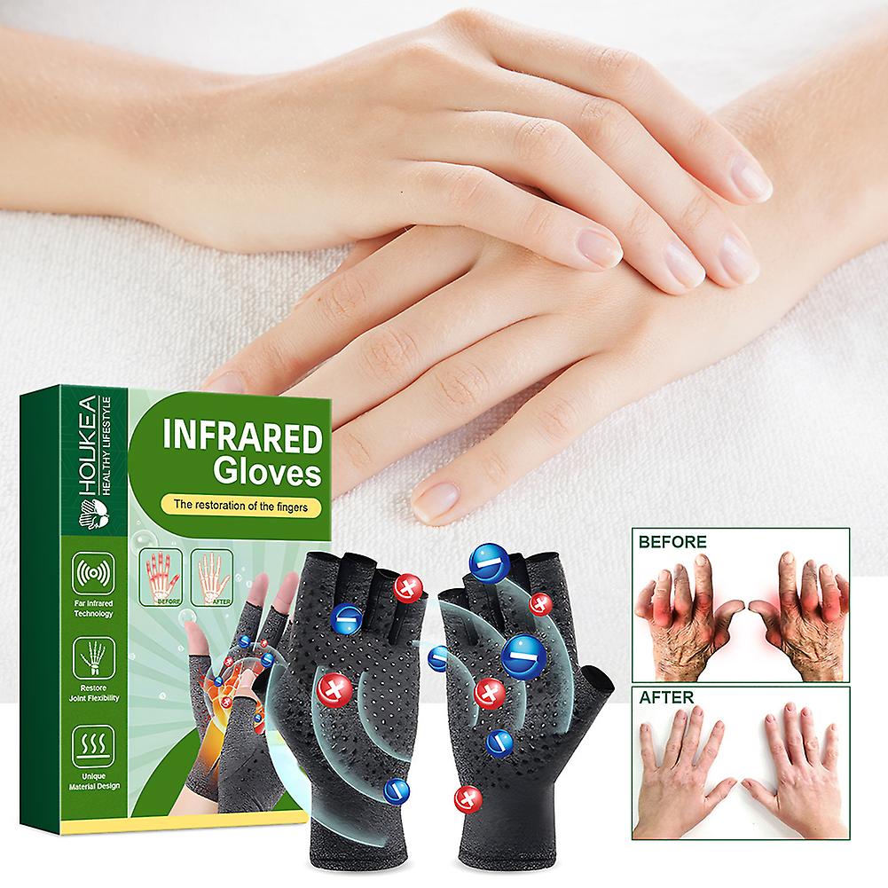 Far Infrared Therapy Gloves Compression Joint Finger Pain Relief Hand ...