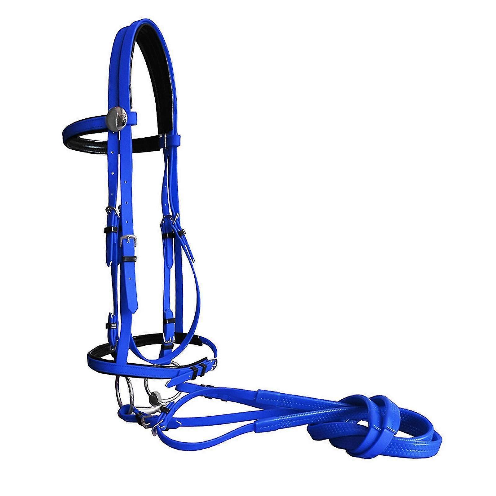 Horse Bridle With Rein Durable Side Pull Bridle Reins Halter Equestrian ...