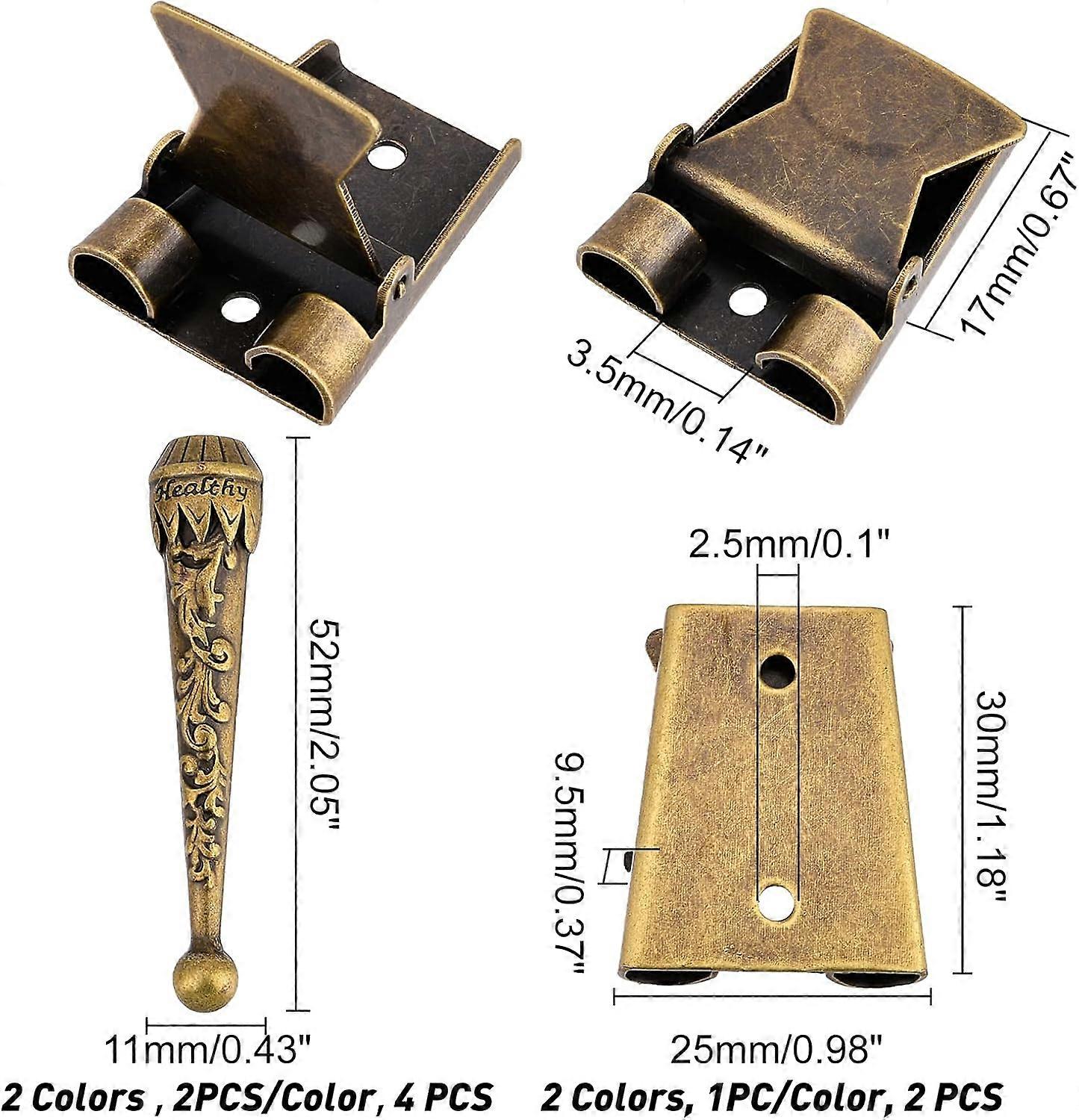 2 Sets Bolo Tie Clips Kit Iron Bolo Tie Slide End Caps Bolo Tie Buckle ...