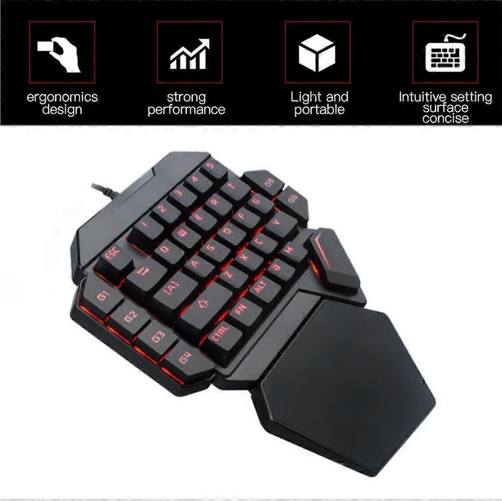 Mini One-Handed Mechanical Gaming Keyboard K50 RGB Backlit Portable ...