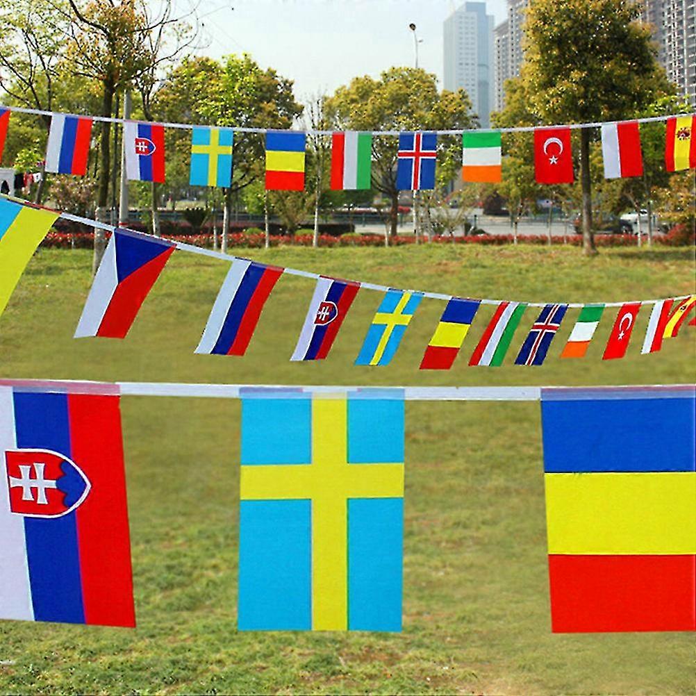 100x Countries String Flag 25m International World 82ft Bar Party ...