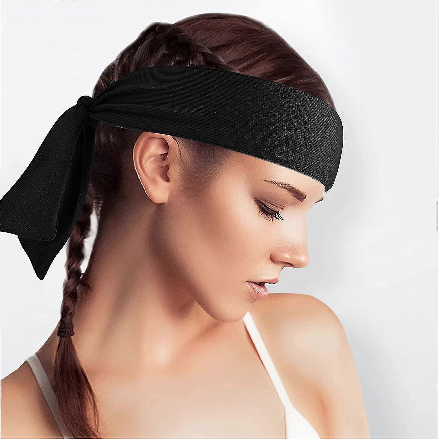8 Pack Men Head Tie Headbands Workout Sport Hairbands Non Slip Moisture ...