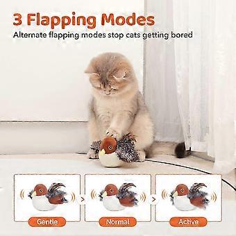 Potaroma Cat Toys Rechargeable Flapping Bird Sparrow, Lifelike Chirp ...