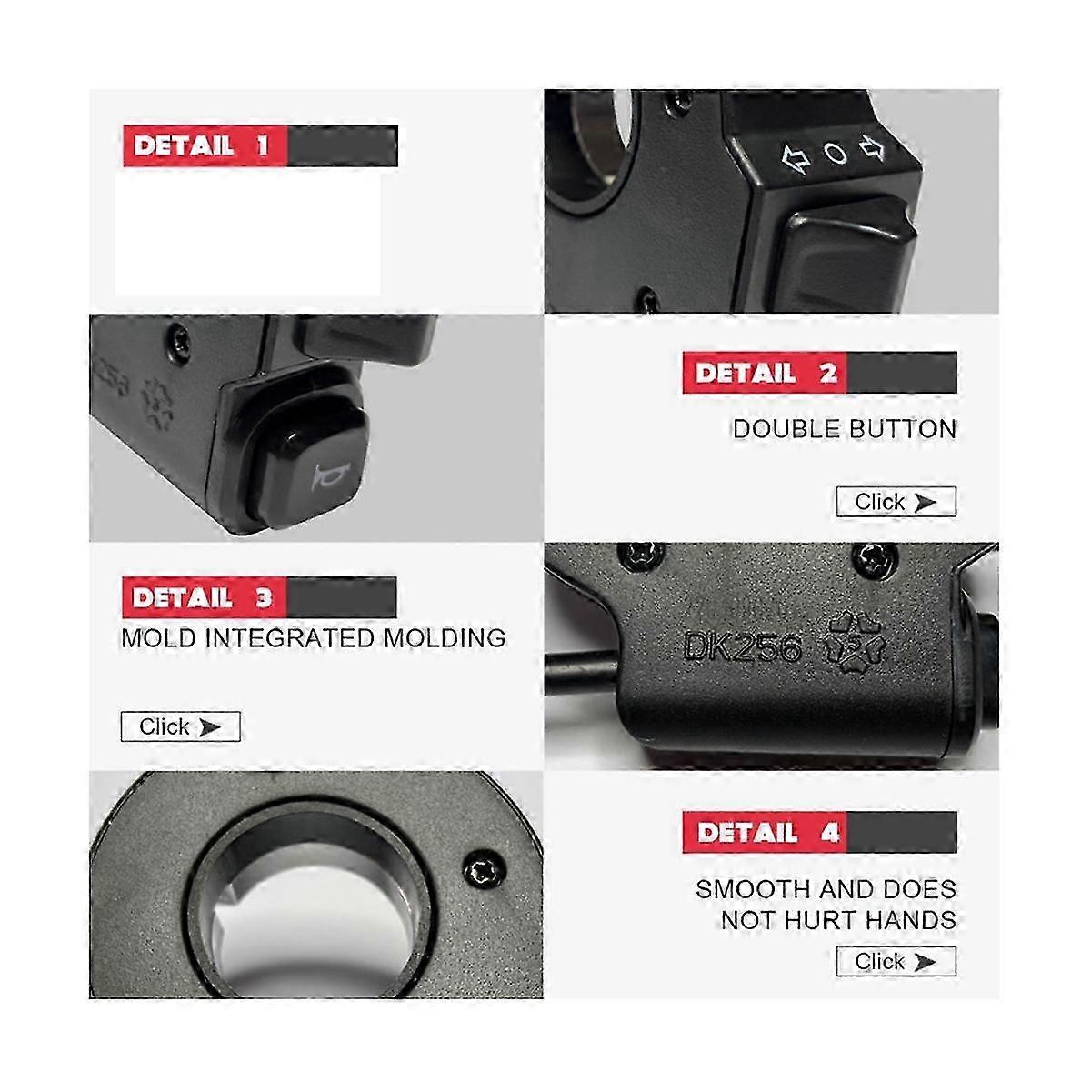 Ebike 2 in 1 Horn Turn Signal Switch Button Electric Bicycle Motorcycle ...