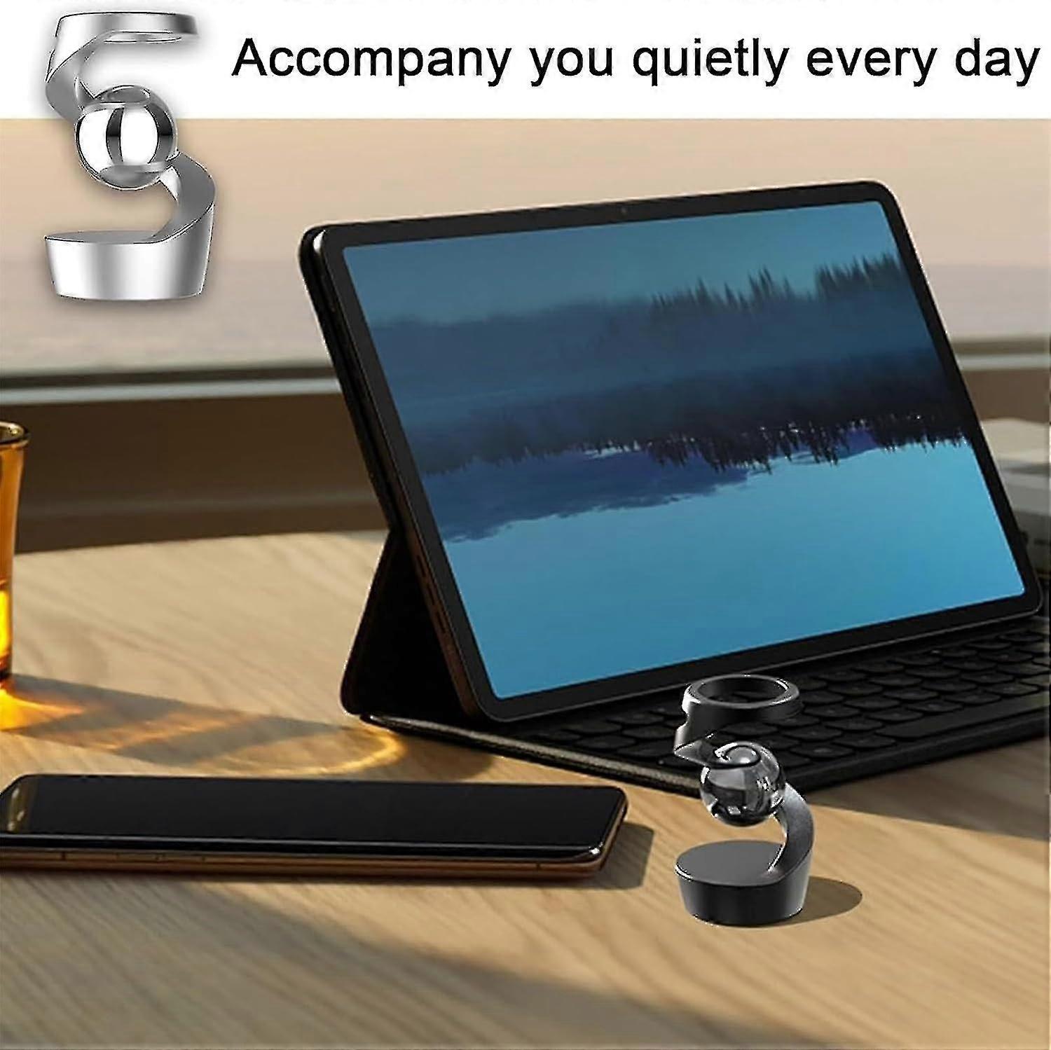 Gravity Defying Kinetic Desk Toy, Desktop Suspended Gyroscope, Optical ...