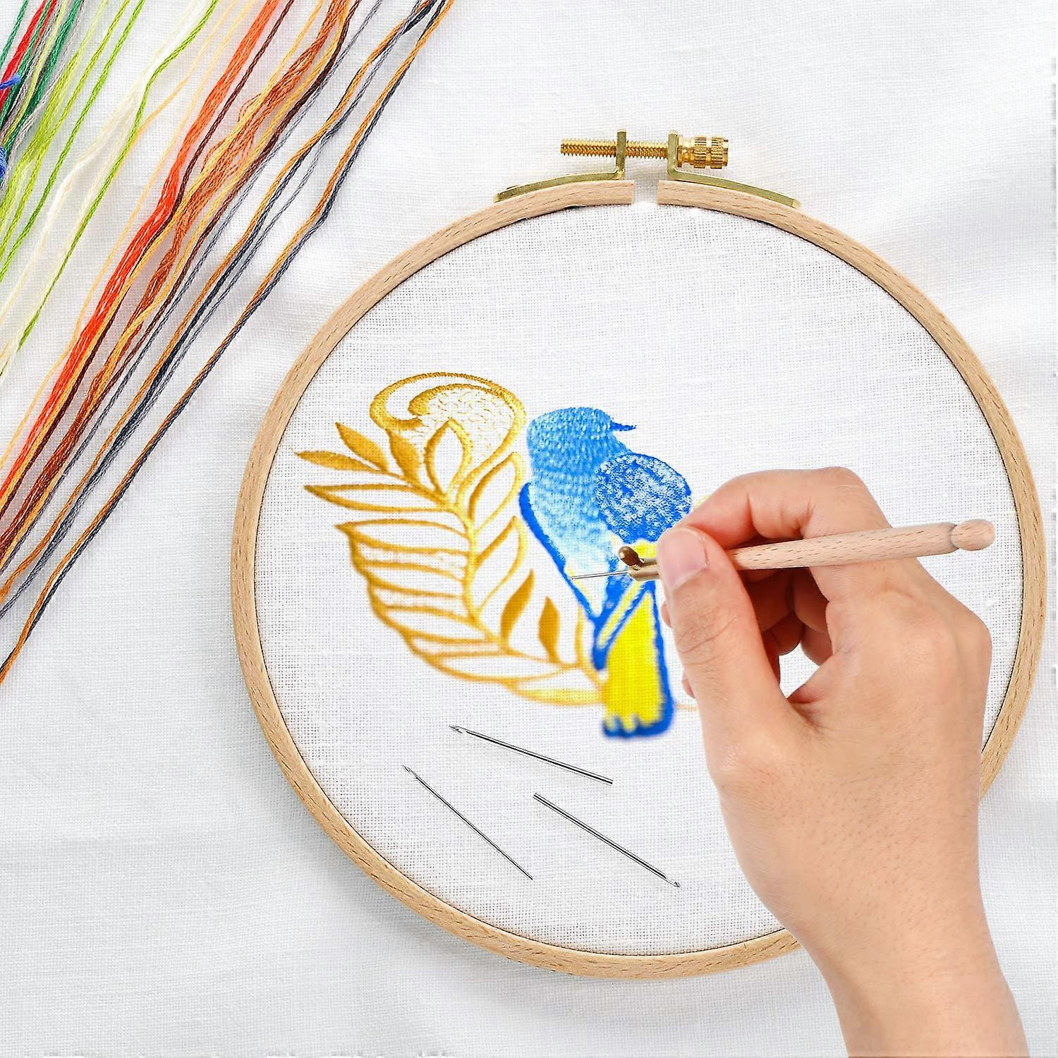 Hooks with 3 Needles, Wooden Handle Embroidery Crochet Hooks, French ...