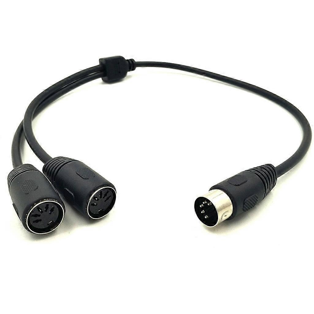 MIDI 5-Pin Male to Double Female Audio Adapter Cable for MIDI Keyboards ...