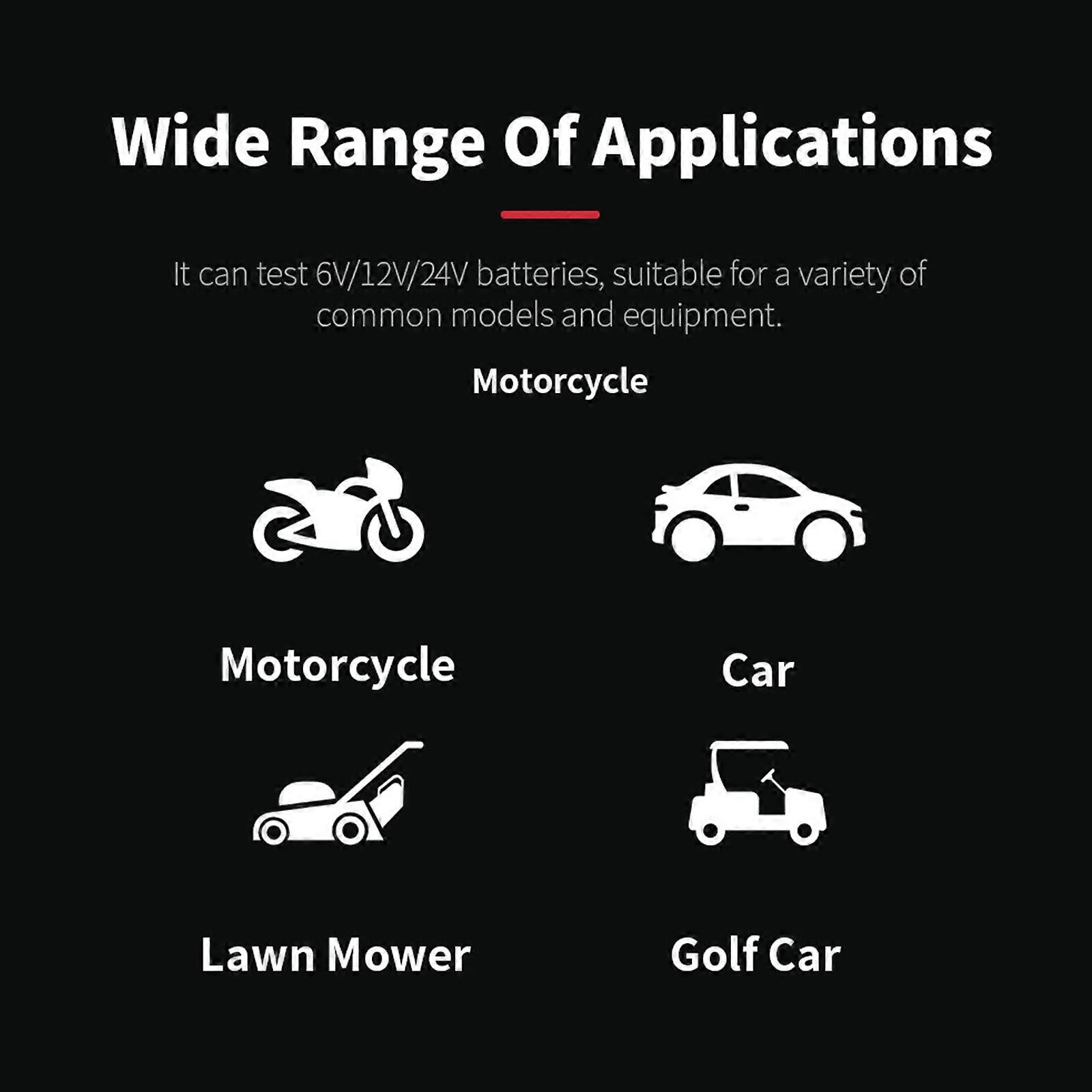 Car Battery Tester 6v~24v Truck Battery Test Charging Cranking Analyzer ...