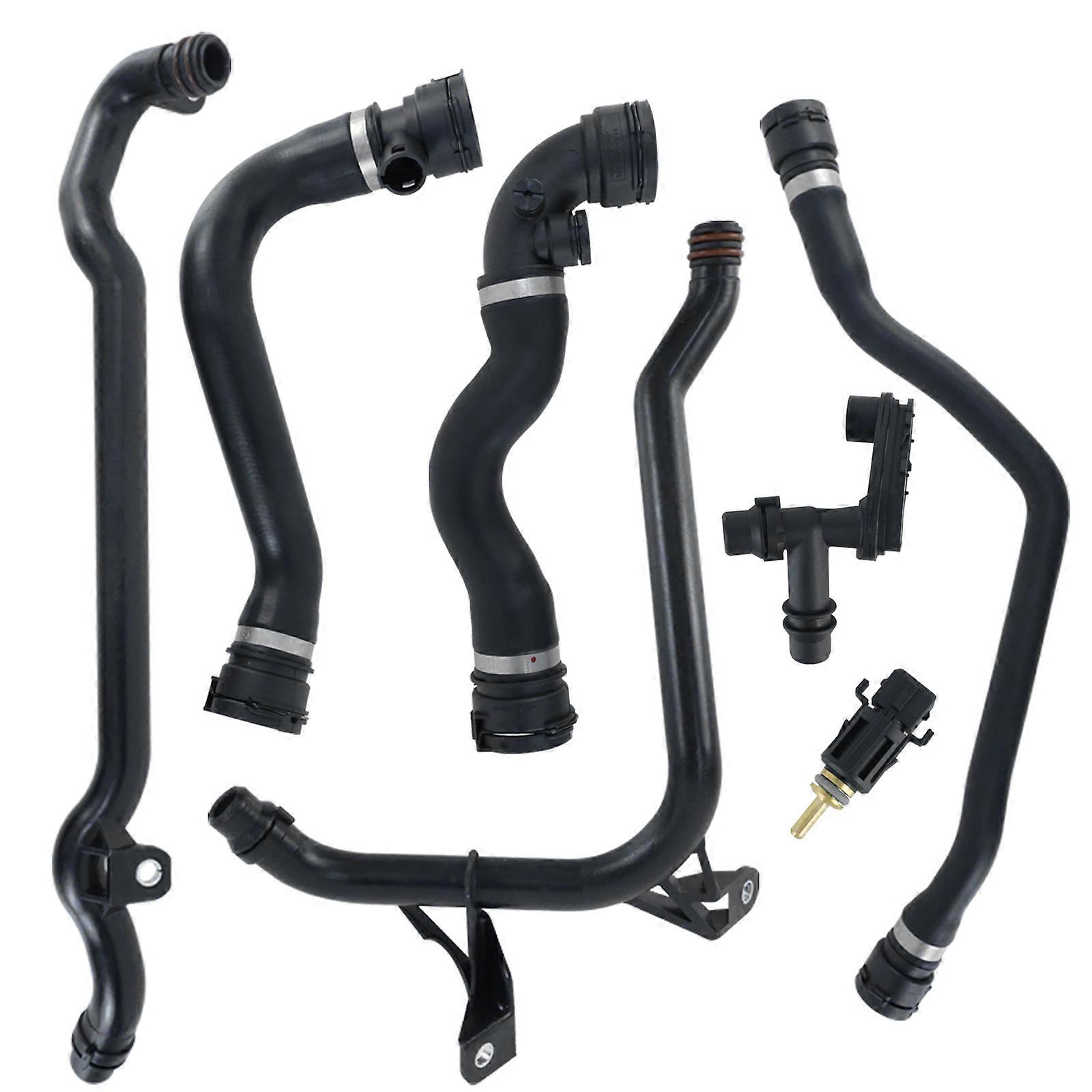 BMW E46 323 325 328 330 Radiator Hose Kit 7-Pcs Cooling Expansion Tank ...