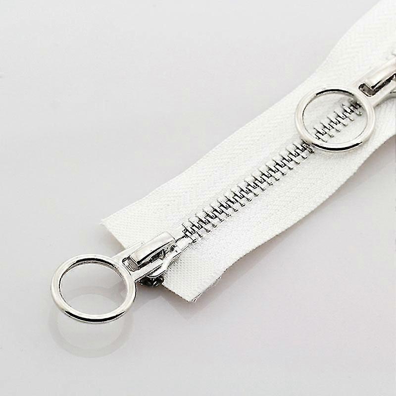 5# 70/90cm Metal Zipper Double Slider Round Ring Zipper For DIY Sewing ...
