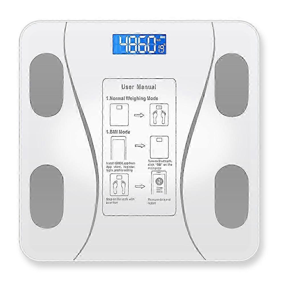 Bluetooth Smart Body Scale Bathroom Scales BMI Body Weight Scale LED ...
