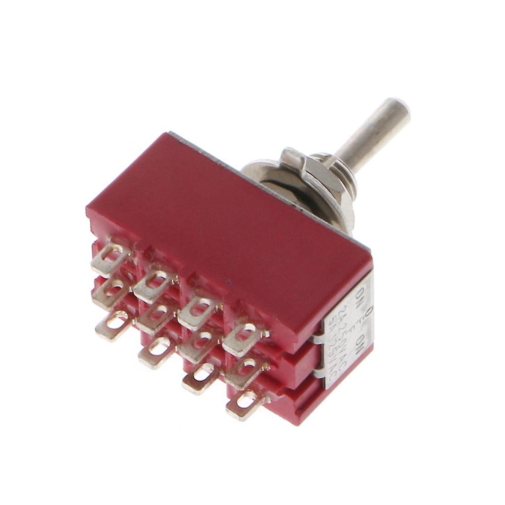 AC 250V/2A 125V/5A 12-Pin On/On 2 Position 4PDT Mini Toggle Switch Red | Fruugo UK