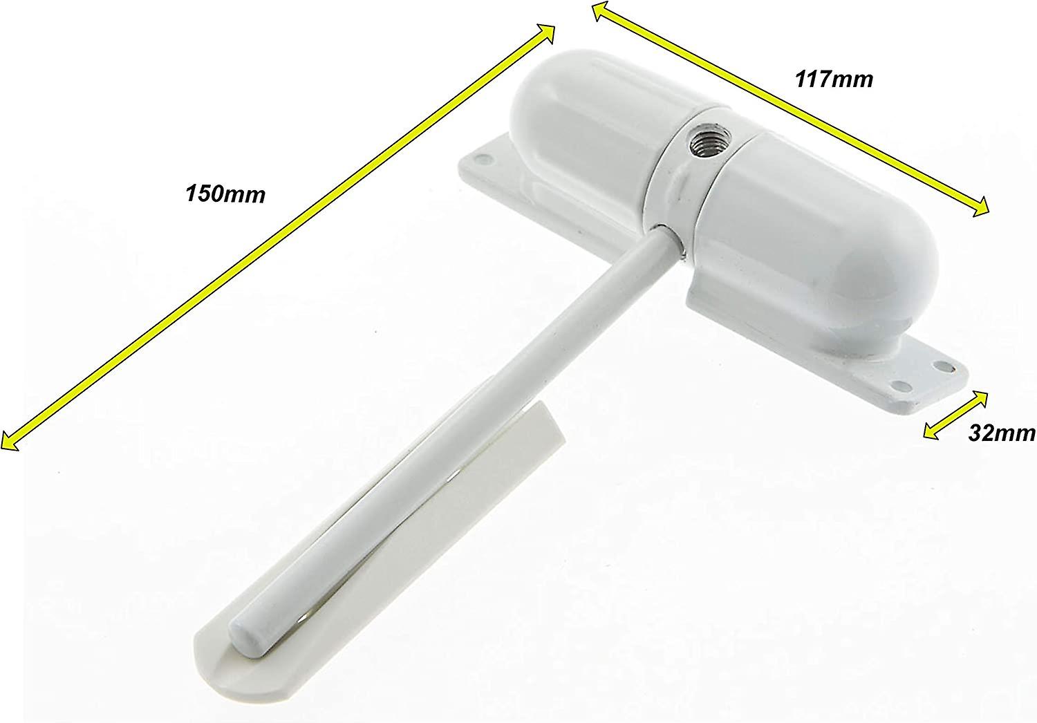 2023 - White, Surface Mounted, Spring Loaded Door Closer With 1/2 Hour ...