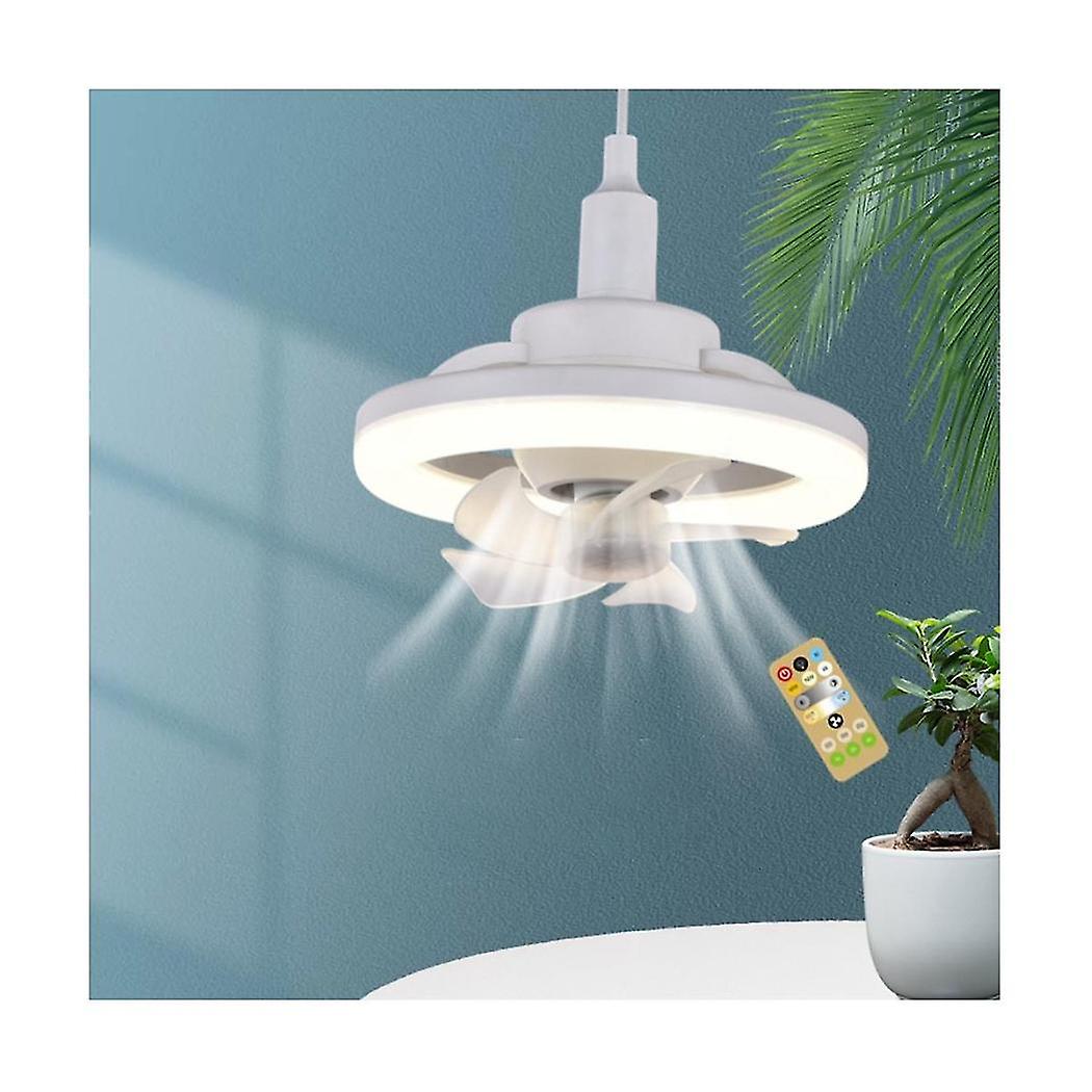 360 Rotating Ceiling Fan Light E27 Intelligent Fan With Remote Control ...