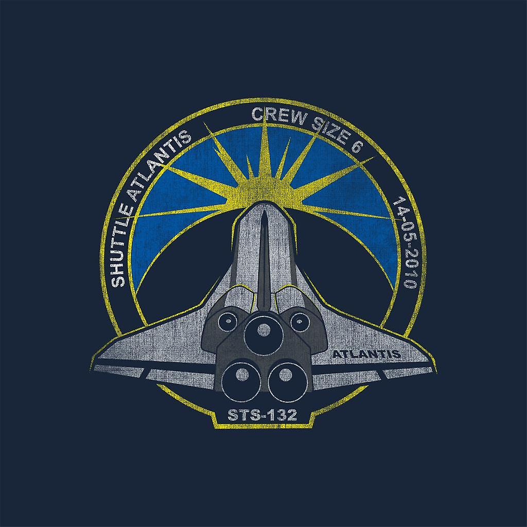 NASA STS 132 Atlantis Mission Badge Distressed A4 Print | Fruugo UK