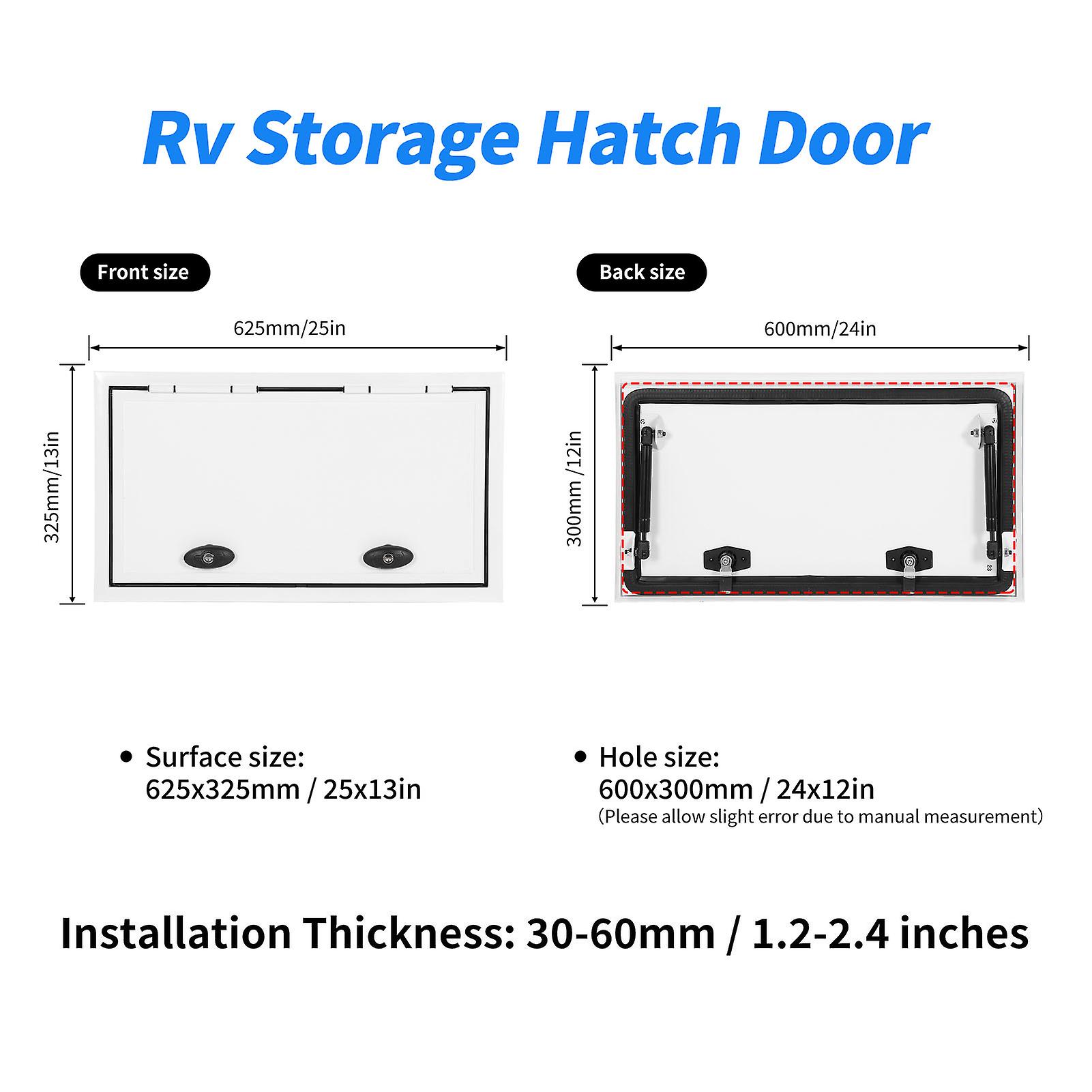 RV Storage Compartment Storage Door UV Resistant 24x12 in Heavy Duty ...