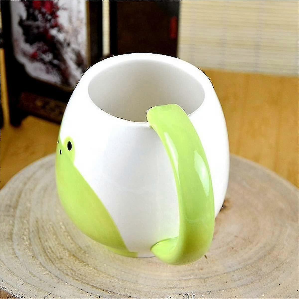Cute Frog Coffe Mug With Spoon 450ml Ceramic Funny 3d Animal Frog Mug ...