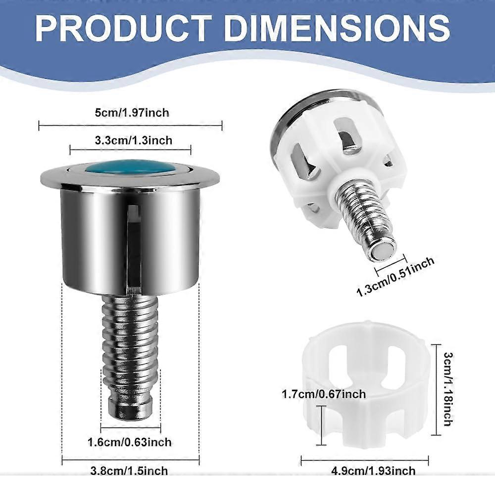 Toilet Flush Buttons Replacement Dual Flush Push Button Round Head ...