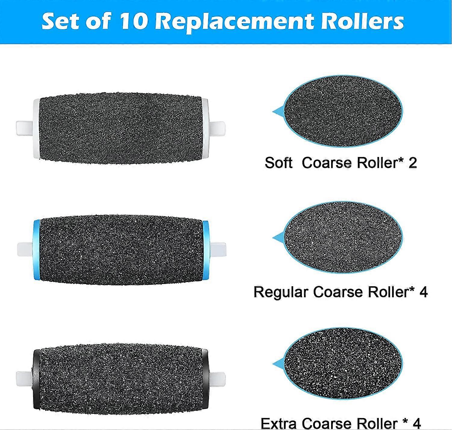 Scholl Velvet Smooth Rollers - 10pcs - 3 Roughness Types - Electric ...