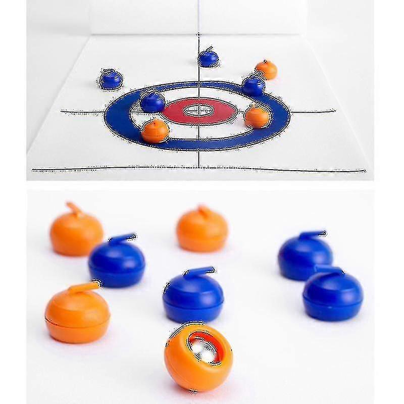 Tabletop Curling Game With 8 Pucks Stones For Kids And Adults Family ...