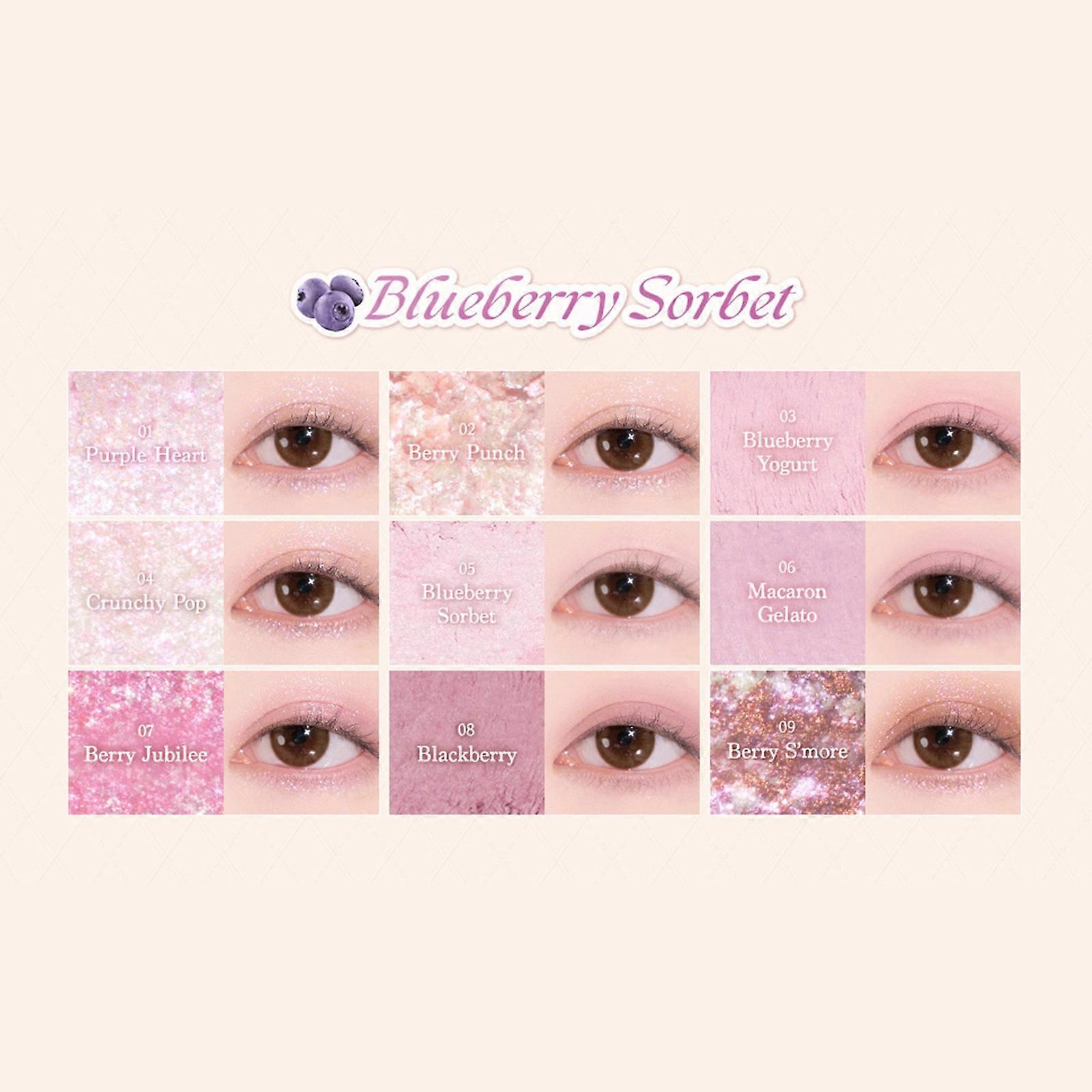 Ice Cream Pearl Matte Nine-color Eyeshadow Tray, Rose Tray Lying Silkworm Blush Oat Milk Tea ...