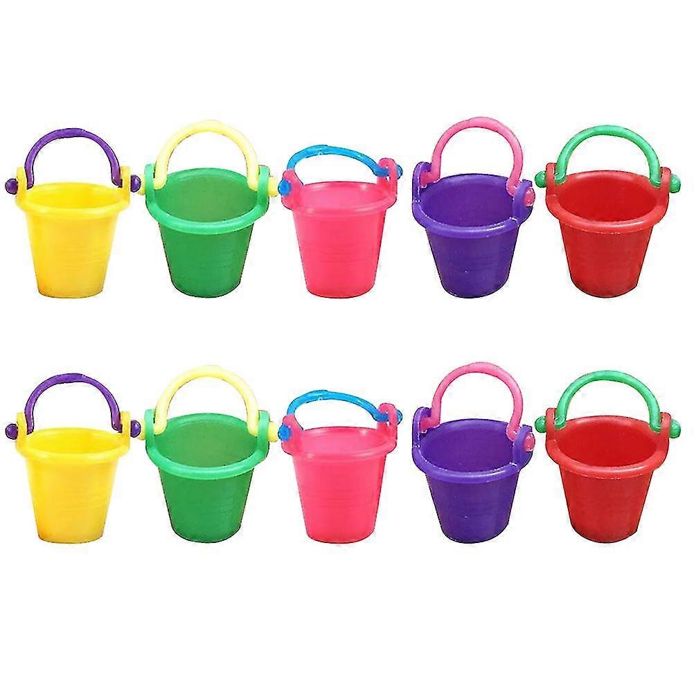 10 Pcs Educational Toys Kids Plastic Buckets Miniature Mini Buckets ...