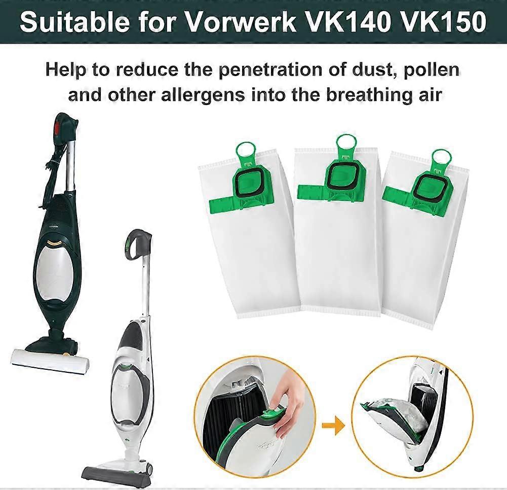 15 Compatible Bags for Vorwerk Kobold VK140 VK150 Vacuum Cleaner ...