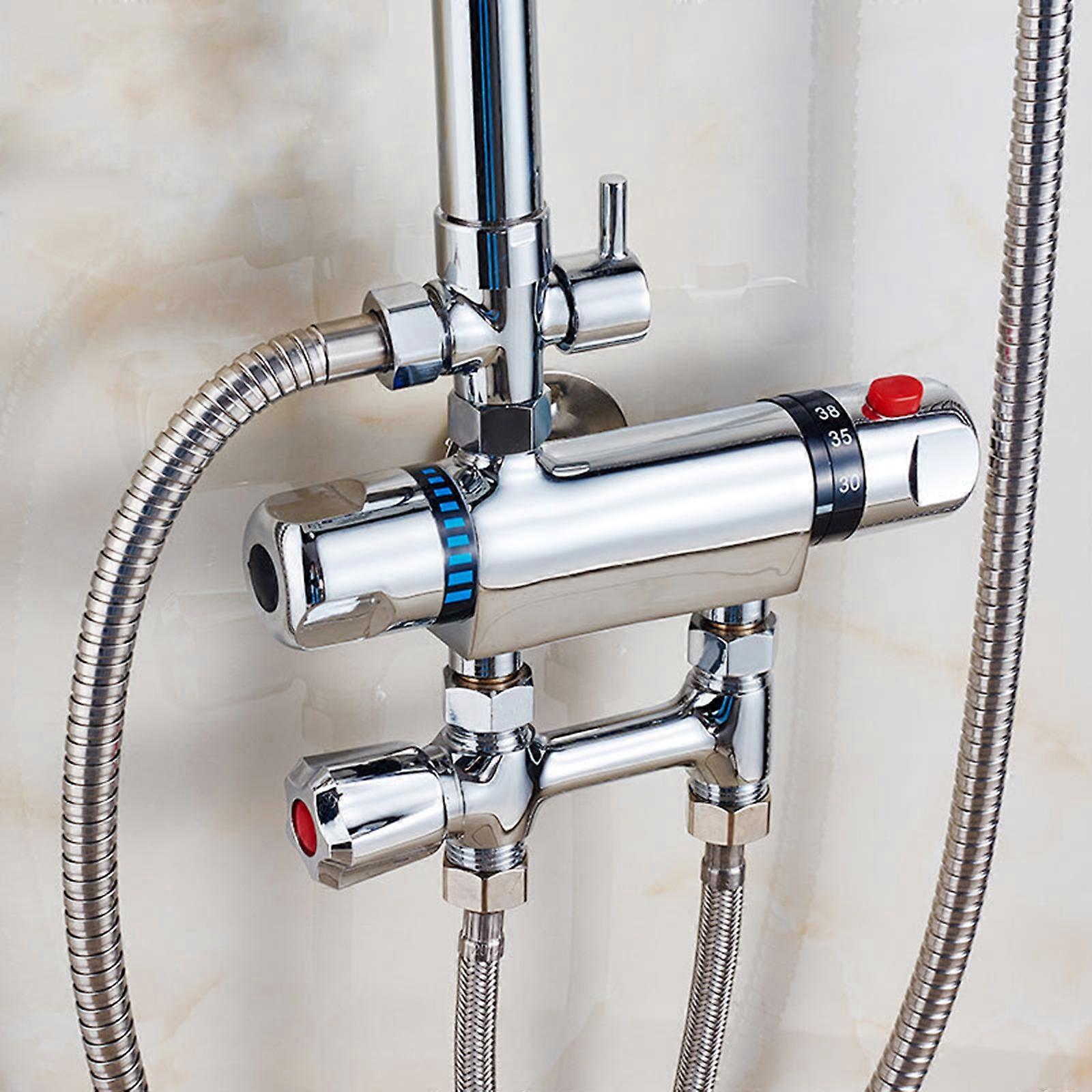 Thermo static Mixing Valve Stainless Steel Bathroom Faucet Temperature ...