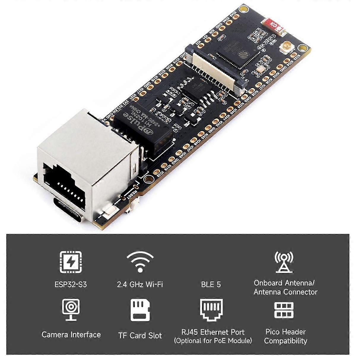 ESP32-S3-POE-ETH ESP32-S3 Ethernet Development Board Support PoE Dual ...
