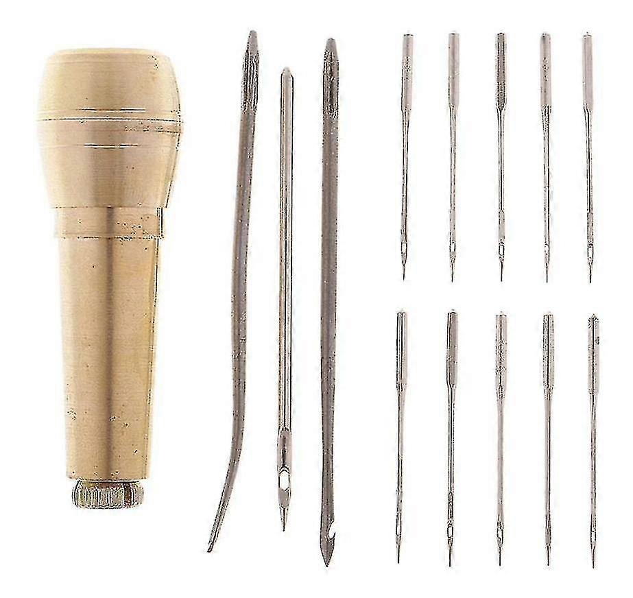 Sewing Awl, Tool With Brass Shank And Needle, Brass Awl Drill Shoe ...