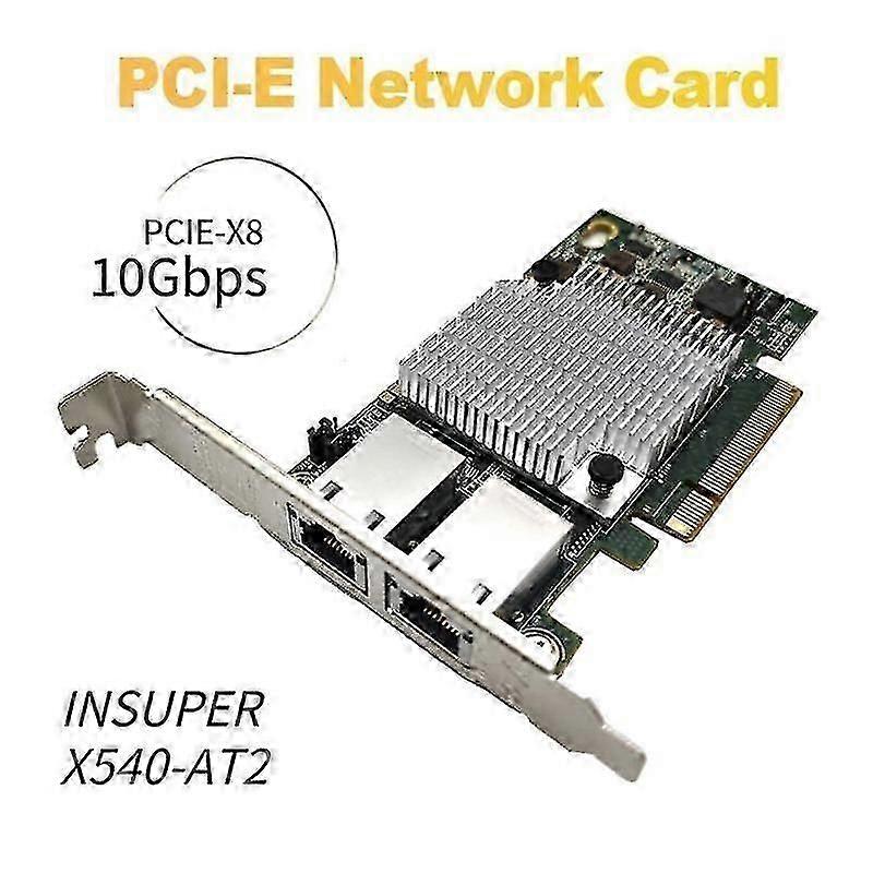 Intel X540-t2 10g Chipset Pcie X8 Dual Copper Rj45 Port 10gbps Gigabit Ethernet Network Card ...