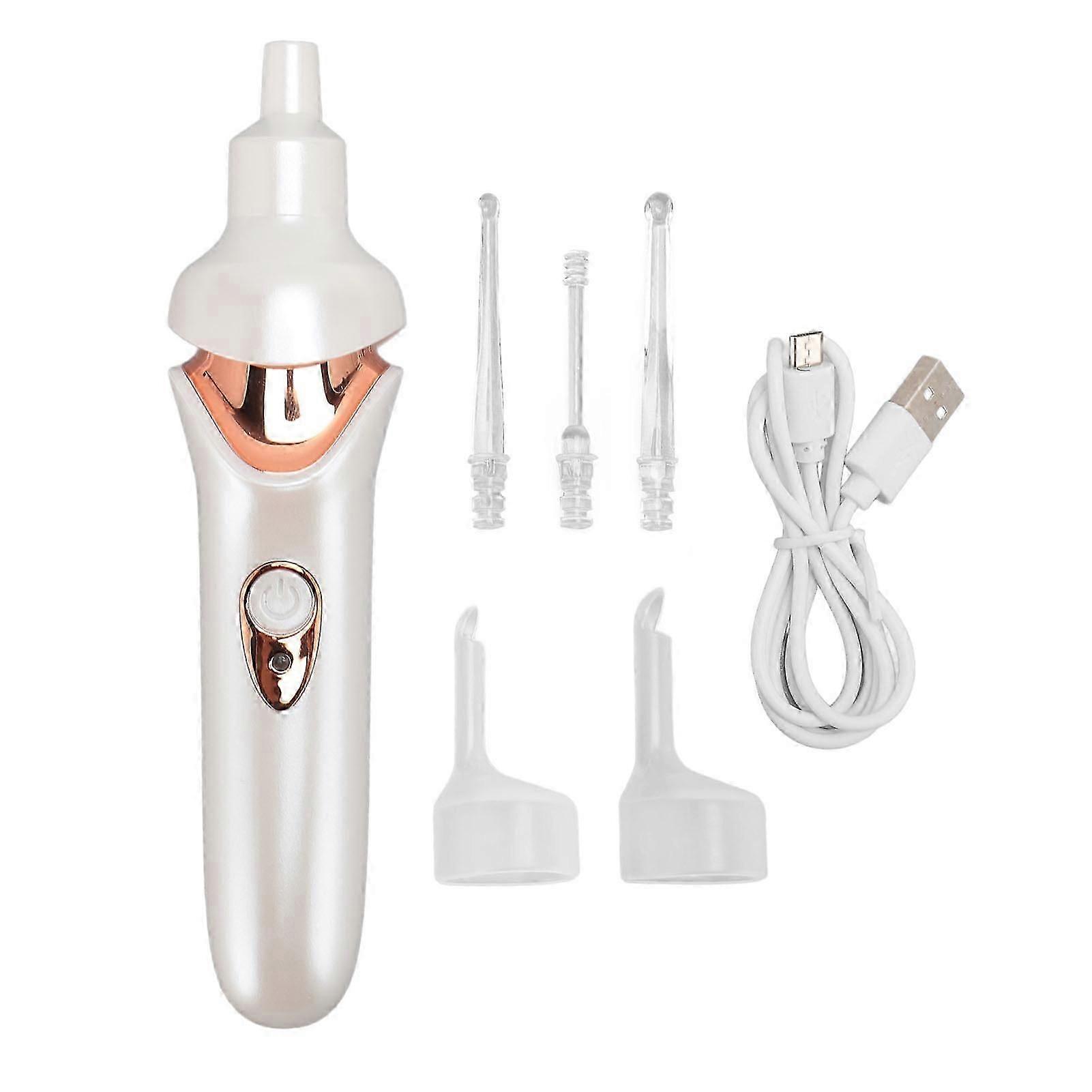 LED Lighted Earpick Set Low Noise Deep Cleansing Electric Ear Wax ...