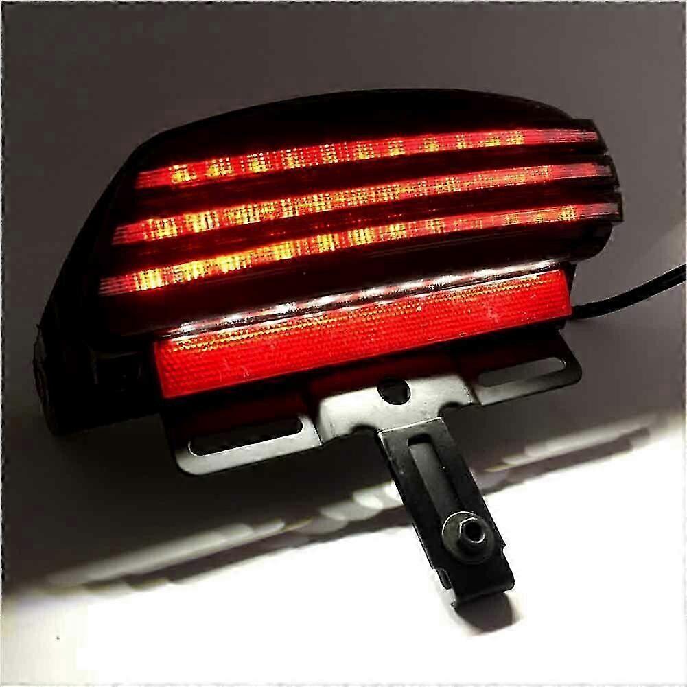 Motorcycle Tri-Bar Fenders LED Tail Brake Light Waterproof Rear Light ...