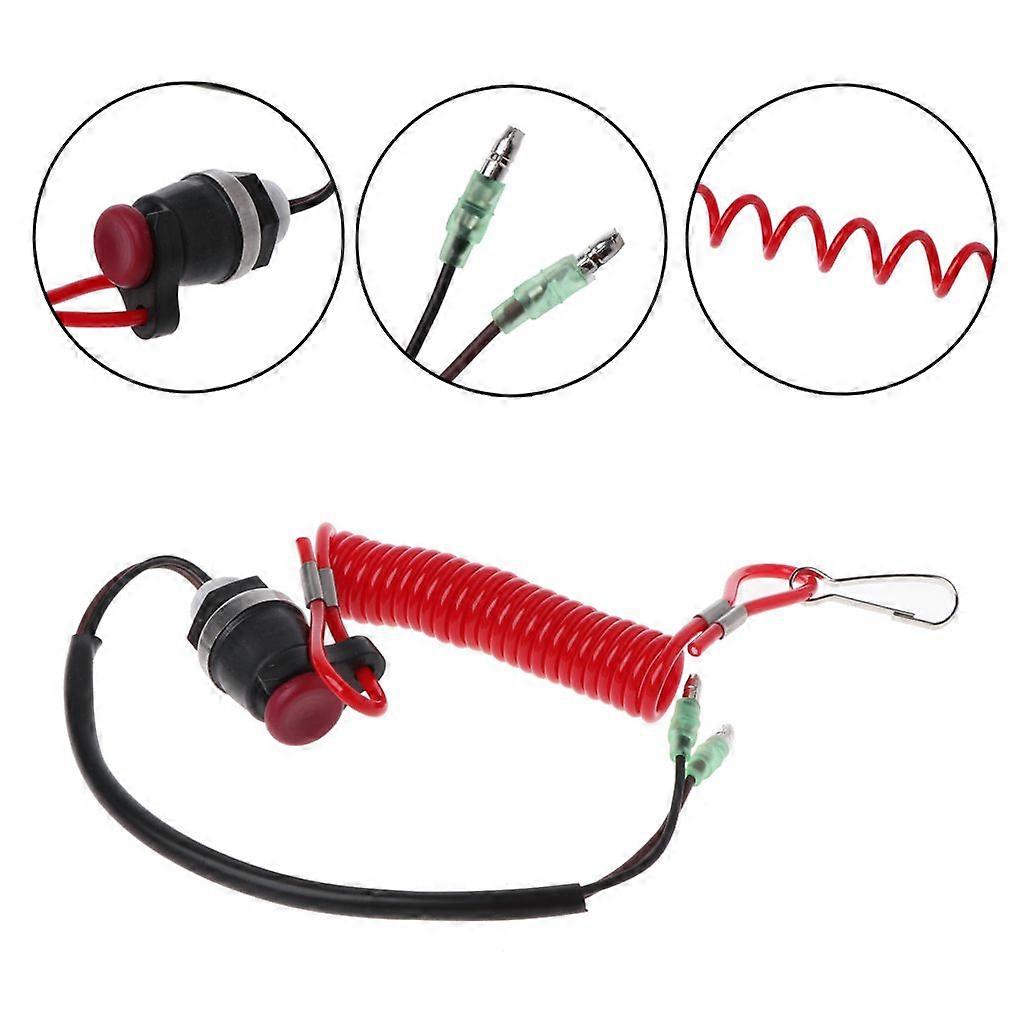 Universal Boat Engine Emergency Stop Tether Cord Stop Kill Safety ...