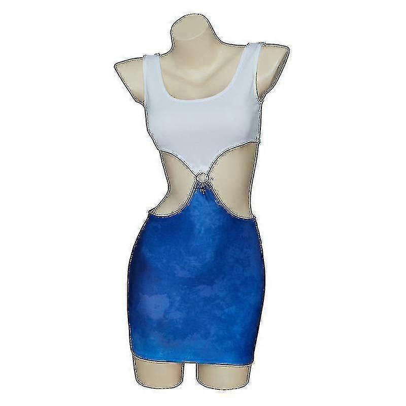 Movie Pretty Woman Julia Roberts Cosplay Vivian Ward Sexy Blue Bare ...