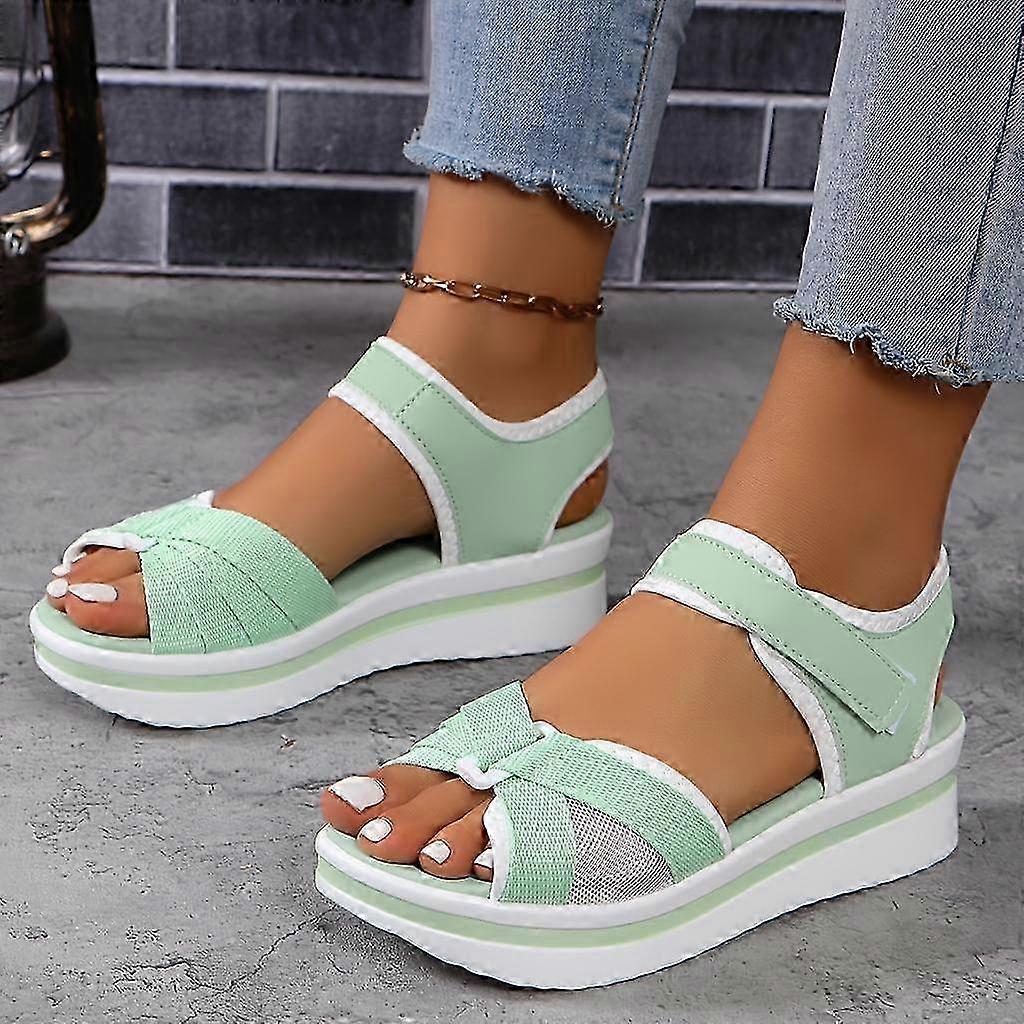 2025 Women's Fashion Sports Sandals Solid Color Open Toe Casual Comfort ...