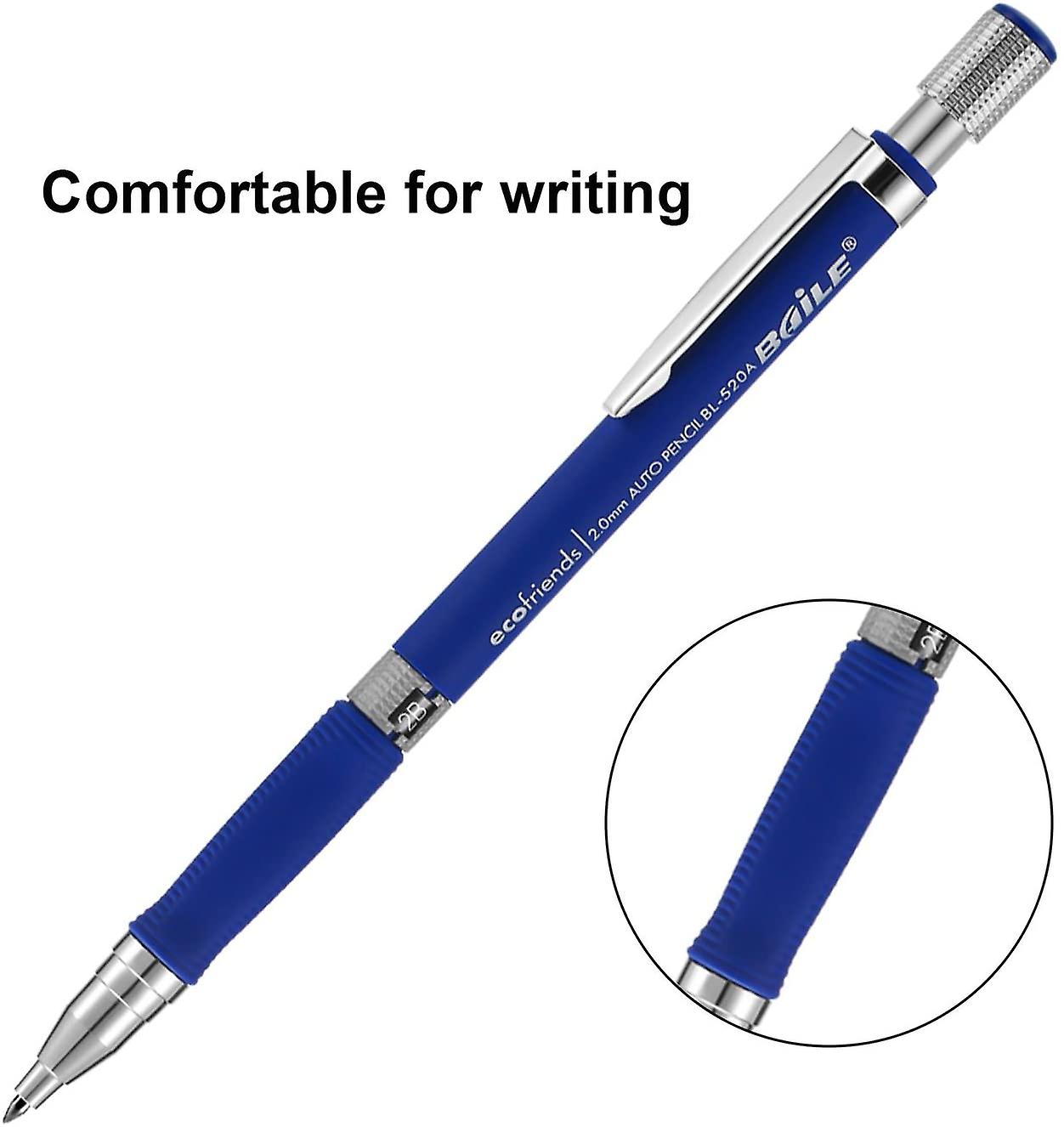 5 Pieces 3 Mechanical Pencil With 2 Cases Lead Refills, Color And Black ...