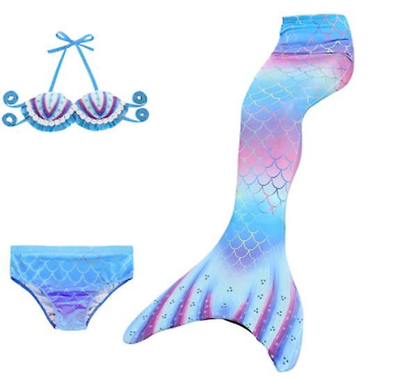 Children's Fashion Mermaid Swimsuit Girls Bikini Kid's Lovely Split ...