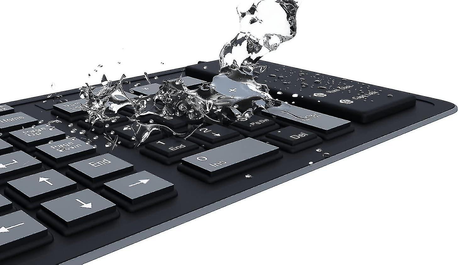 Rollable Silicone Keyboard, Fully Sealed Soft Keyboard, Lightweight ...