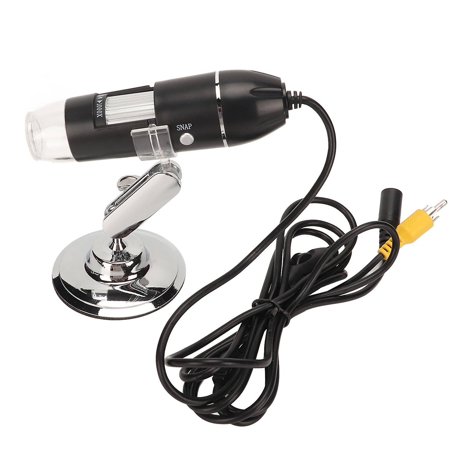 AV Digital Microscope HD 1000X 8 LED Mini Microscope for Monitor LCD TV ...