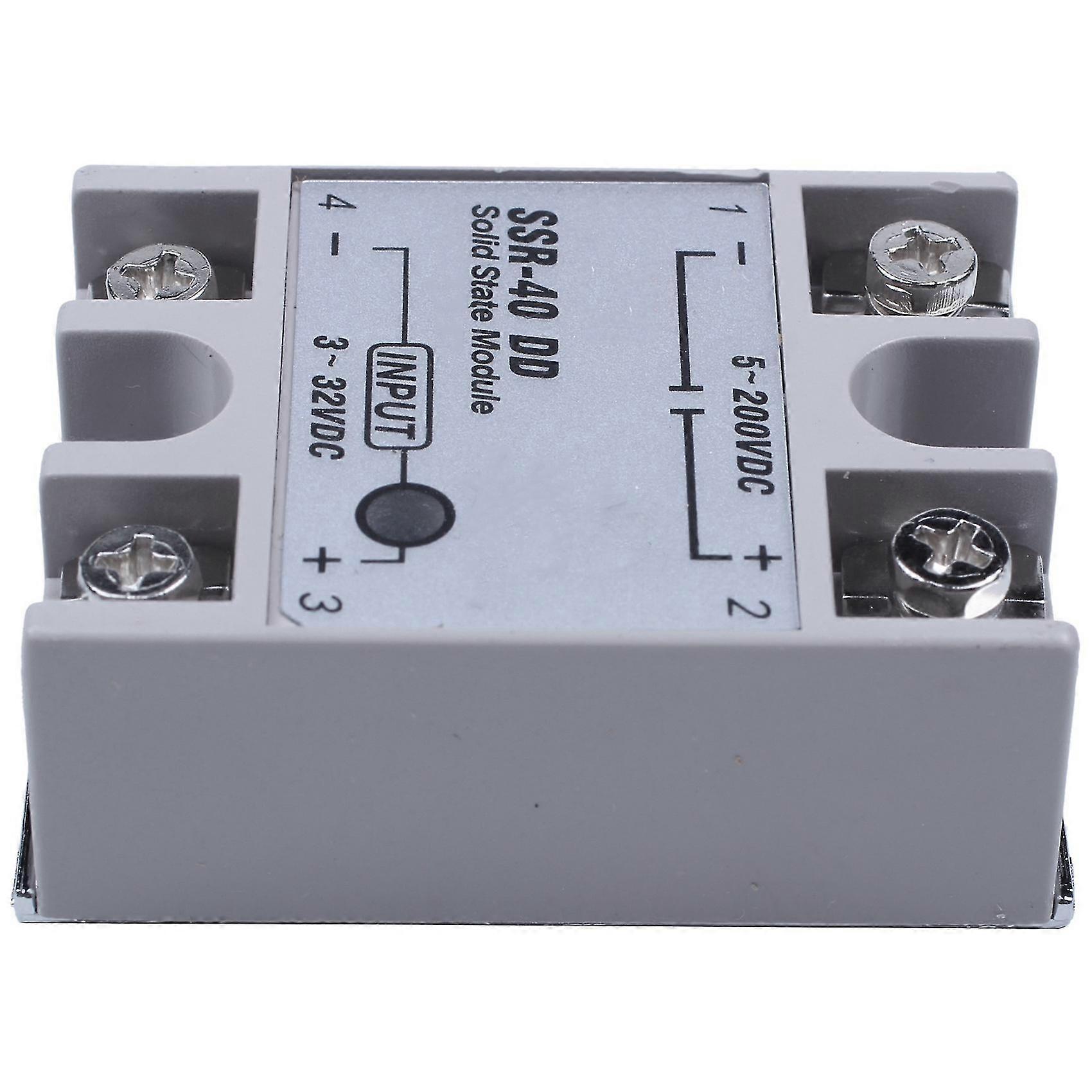Single Phase Solid State Relay Dc-dc Ssr-40dd 40a White+silver | Fruugo UK