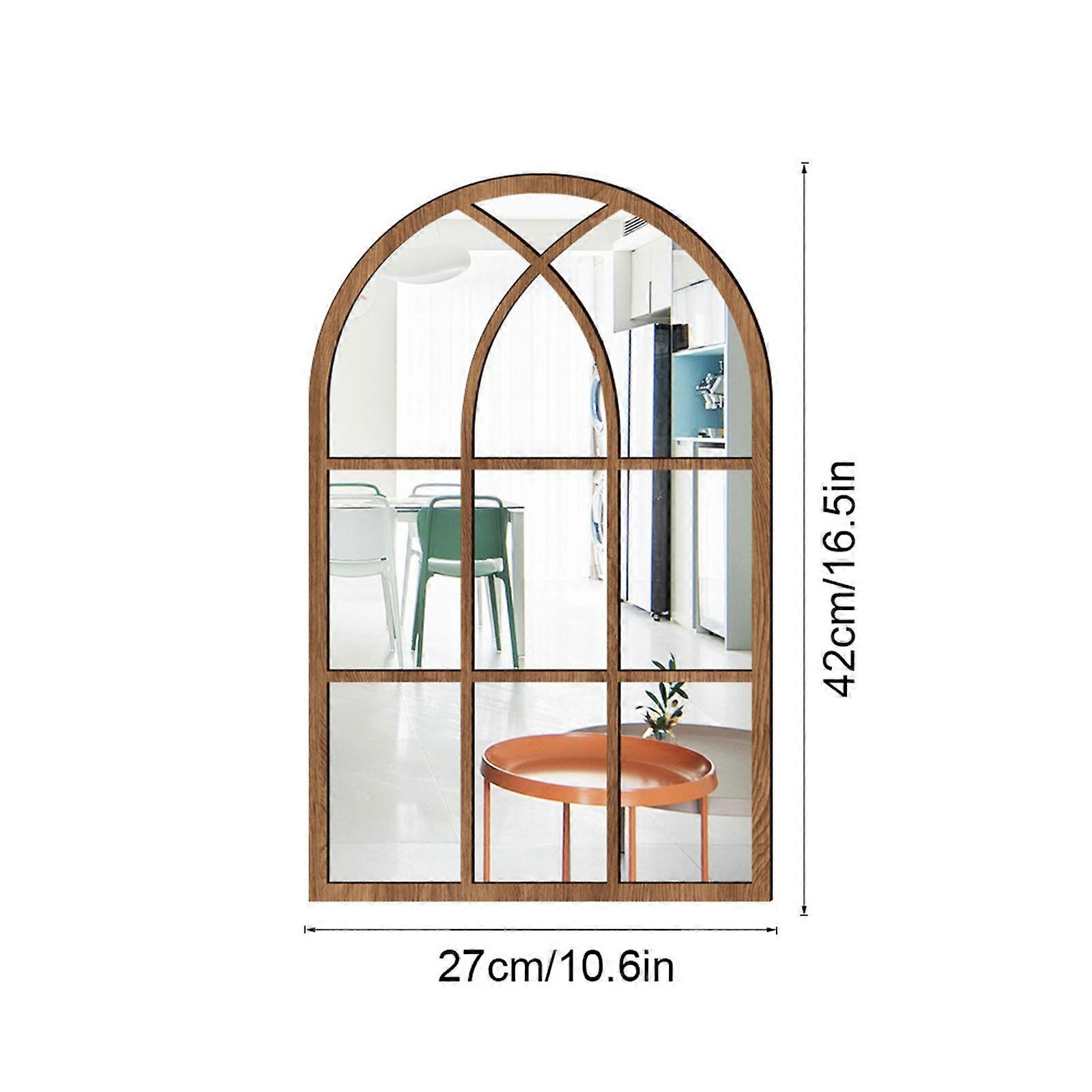 Arched Window Pane Mirror Wall Mounted Decorative Mirror for Vanity ...