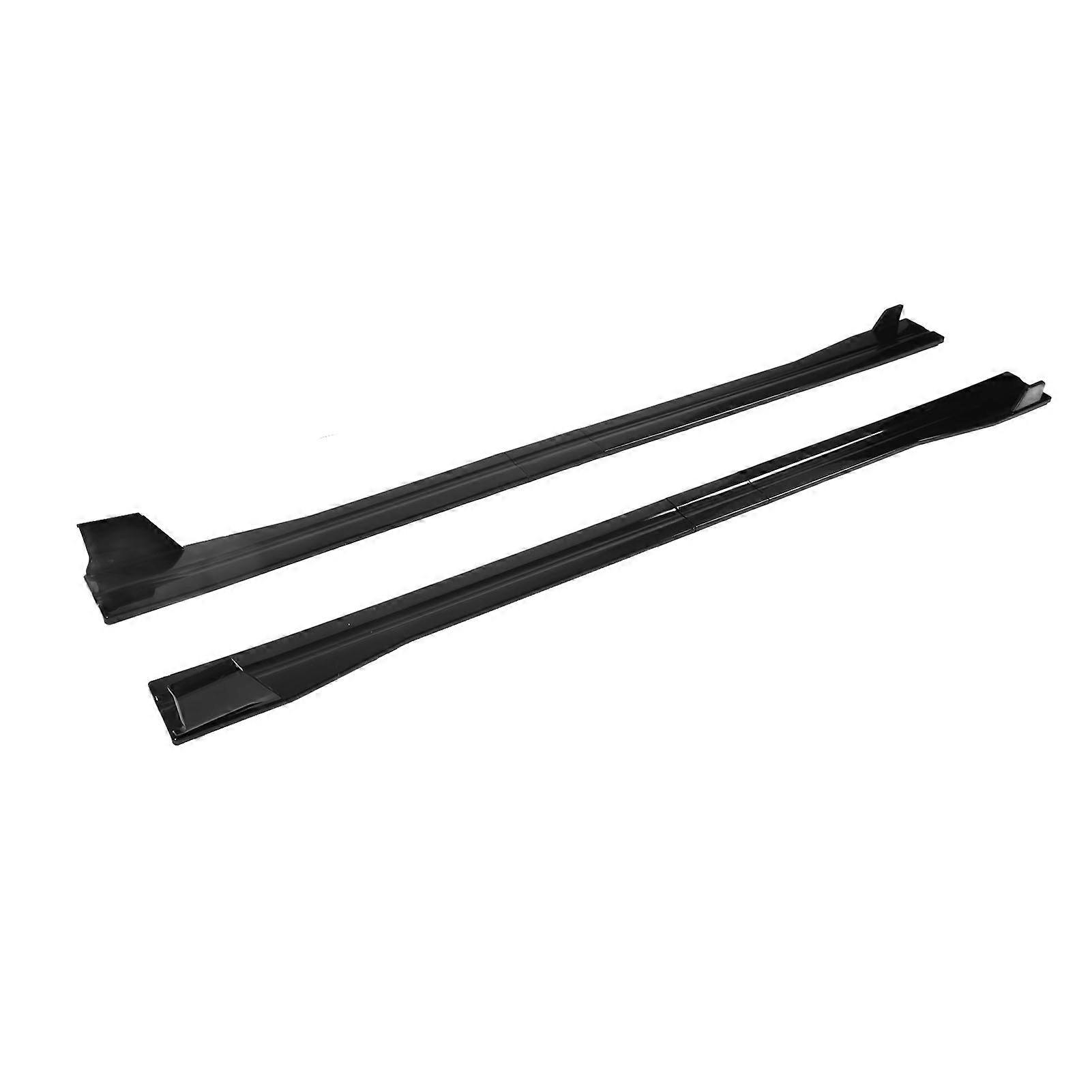 Car Side Skirts 2.2m Glossy Black Rocker Panel Exterior Lower Side ...